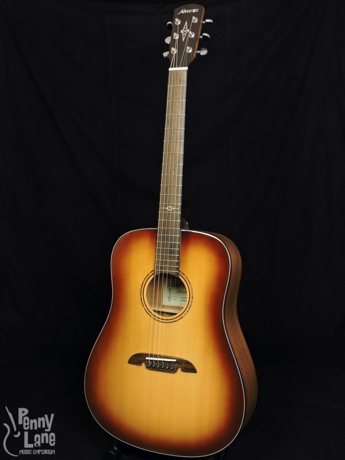 ALVAREZ AD60SHB SHADOWBURST SOLID TOP ACOUSTIC DREADNOUGHT GUITAR ...
