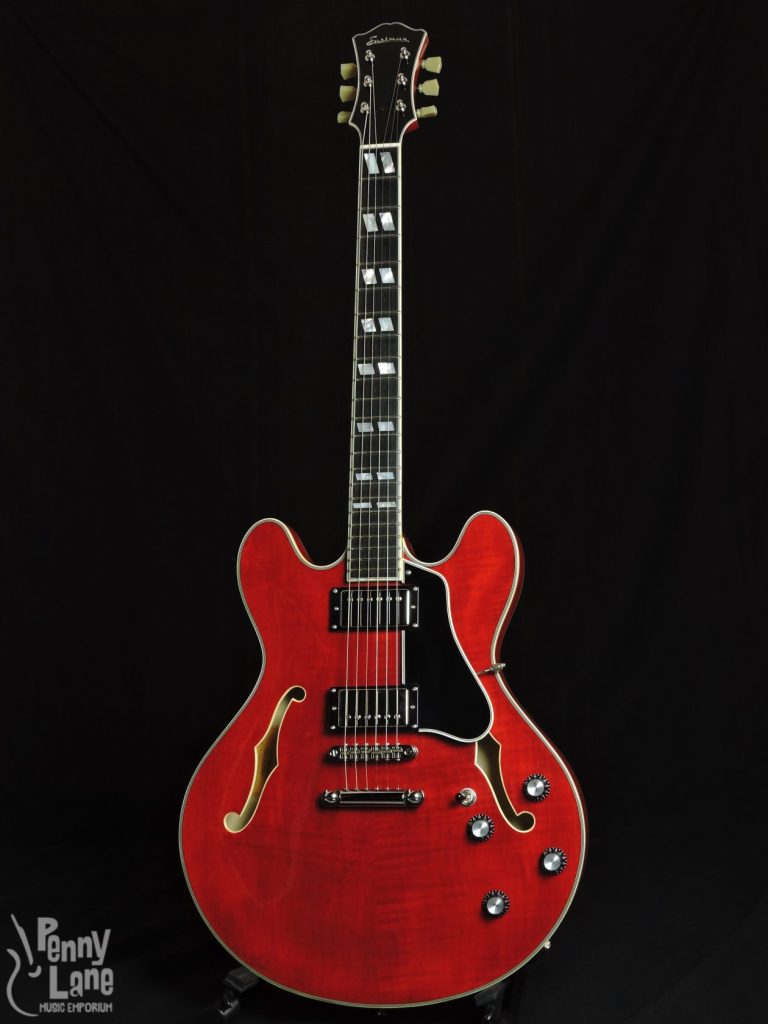 EASTMAN T486-RD GLOSS RED ELECTRIC SEMI-HOLLOW GUITAR WITH CASE | Penny ...